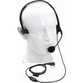 ASIASN-Over The Ear Ptt Mic Earpiece Two Way Radio Headset with Boom Mic Overhead Headphone for ...