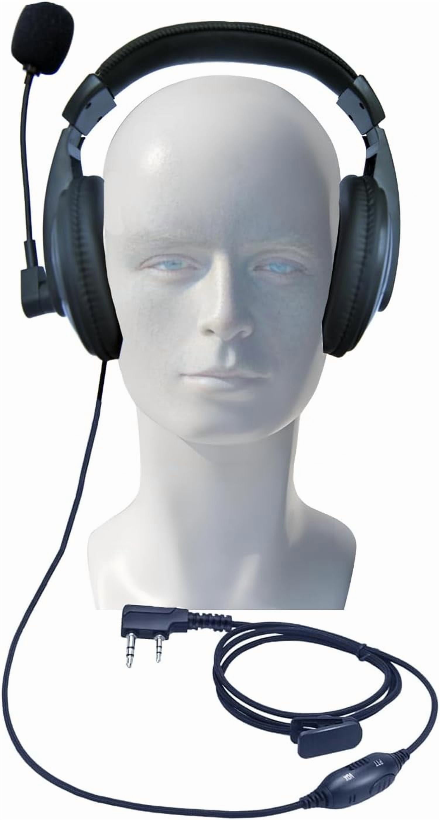 ASIASN-Overhead Radio Headphones Professional Noise-Canceling Walkie ...