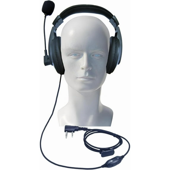 ASIASN-Overhead Radio Headphones Professional Noise-Canceling Walkie ...