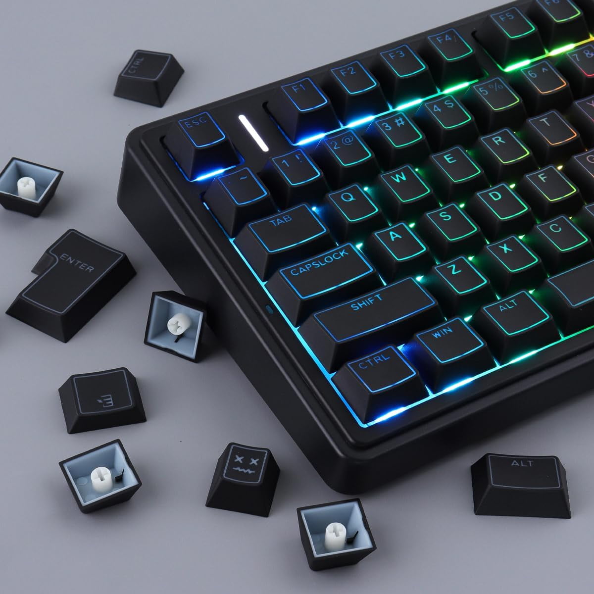 ASIASN-PBT Keycaps - Shine Through Double Shot Keycaps, 142 Keys Cherry ...