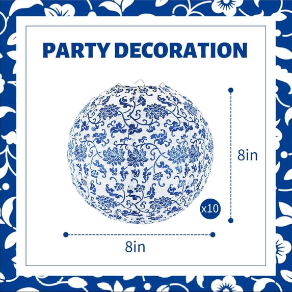ASIASN-Paper Lanterns Party Decorations Chinoiserie Hanging Paper ...