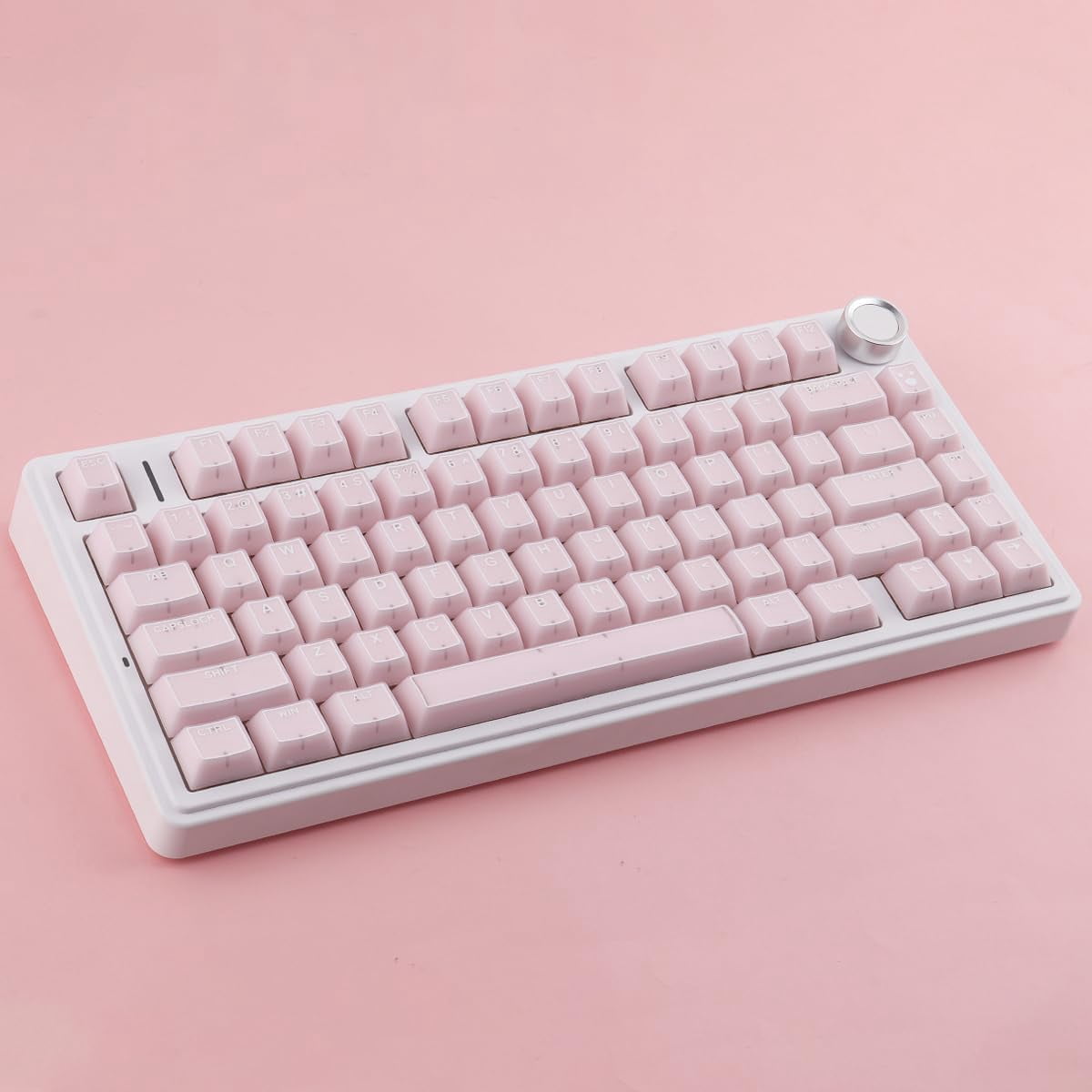 ASIASN-Pink Jade Keycaps, Double Shot PBT&PC Keyboard Jelly Key caps ...