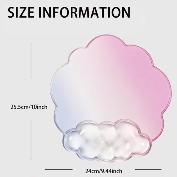 ASIASN-Pink Mouse Pad with Gel Wrist Support - Ergonomic Cloud Mouse ...