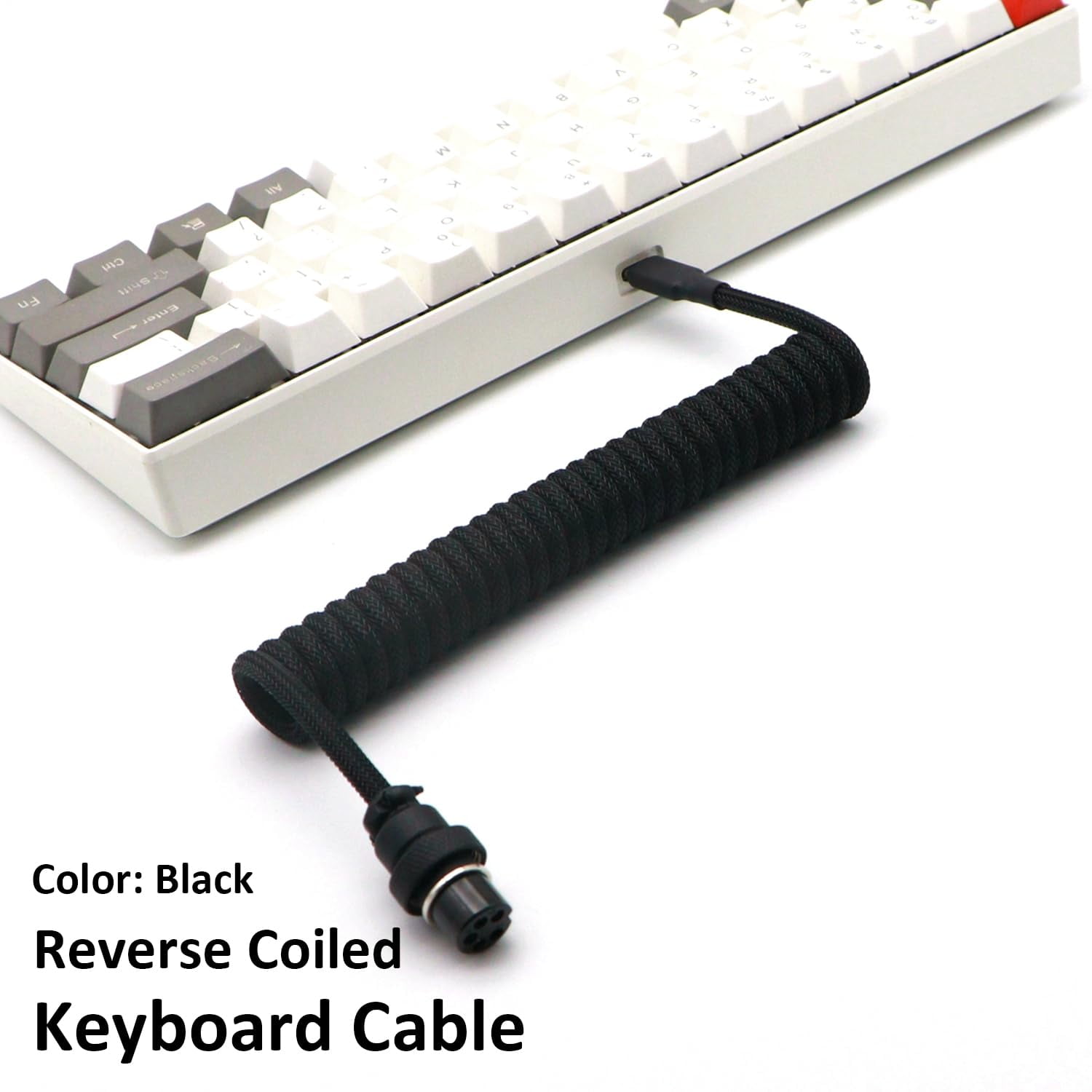 ASIASN-Pro Coiled Keyboard Cable, Double-Sleeved Mechanical Keyboard ...