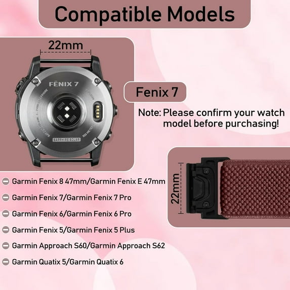 ASIASN-Quickfit 22mm Bands for Garmin Fenix 8 47mm/Fenix E 47mm/Fenix 7 ...