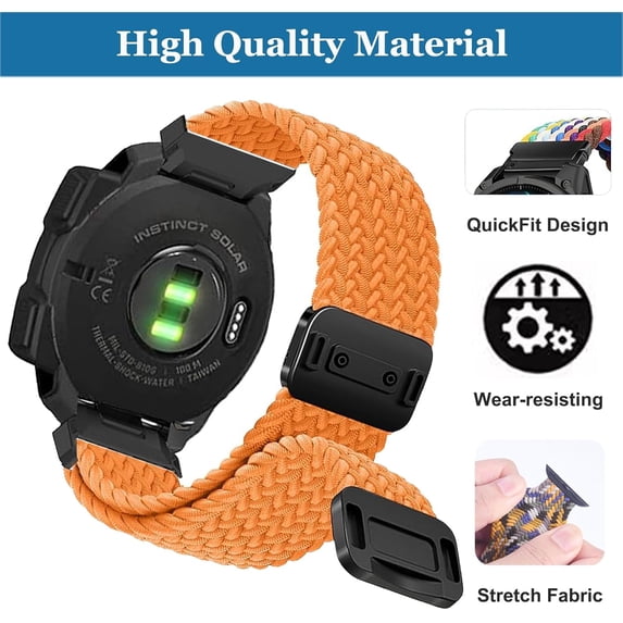 ASIASN-Quickfit Nylon Watch Bands for Garmin Instinct/Instinct 2, Soft ...