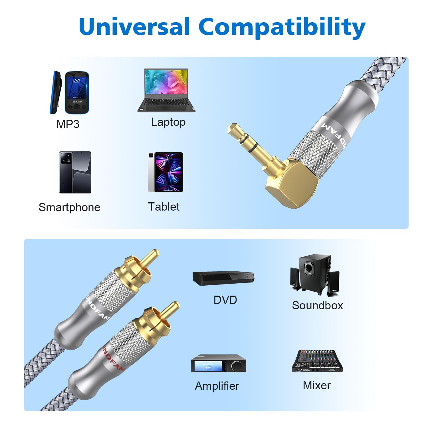 ASIASN-RCA to 90 Degree 3.5mm Cable Right Angle AUX to RCA Stereo Y ...