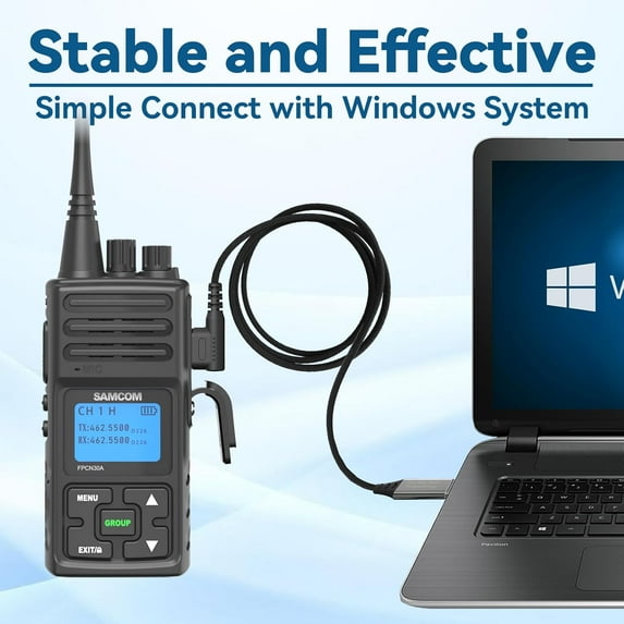 ASIASN-Radio Programming Cable USB Plug & Play No Driver Needed for ...