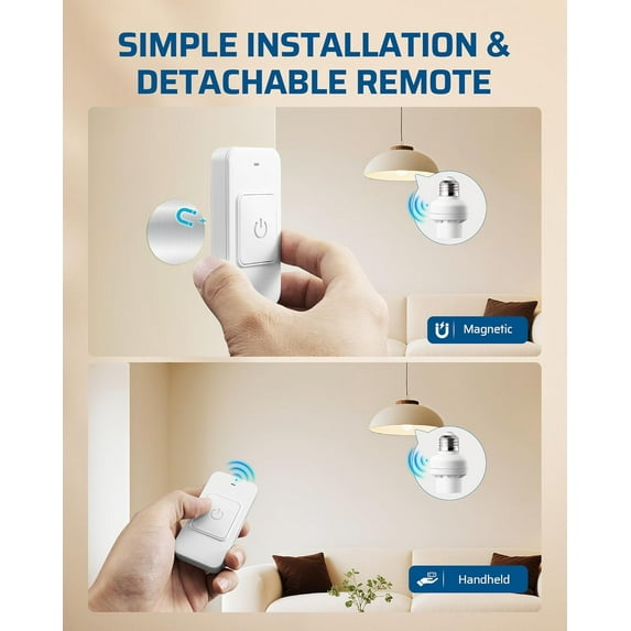 ASIASN-Remote Control Light Socket, 100FT Remote Control Light Sockets ...