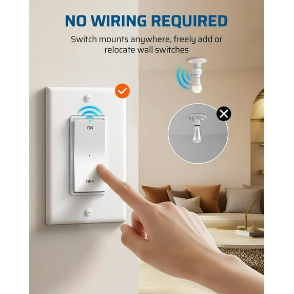 ASIASN-Remote Control Light Socket, E26/ E27 Base, Programmable ...