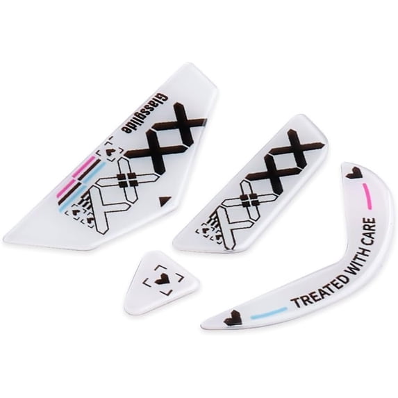 ASIASN-Rounded Curved Edges Ultra Strong Glass Mouse Feet Pads Skates ...