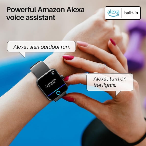 ASIASN-S2 40mm Mini Smart Watch Alexa Built-in Fitness Tracker with ...