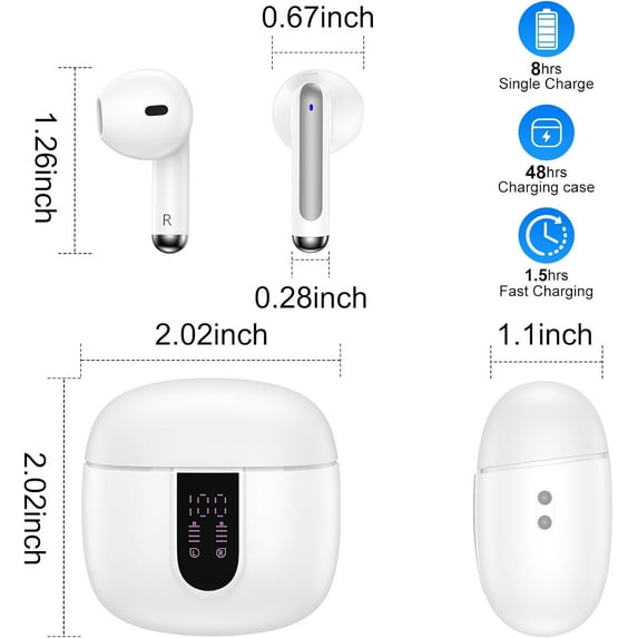 ASIASN-Samsung Bluetooth Earbuds Wireless Headphones for iPhone 17 16 ...