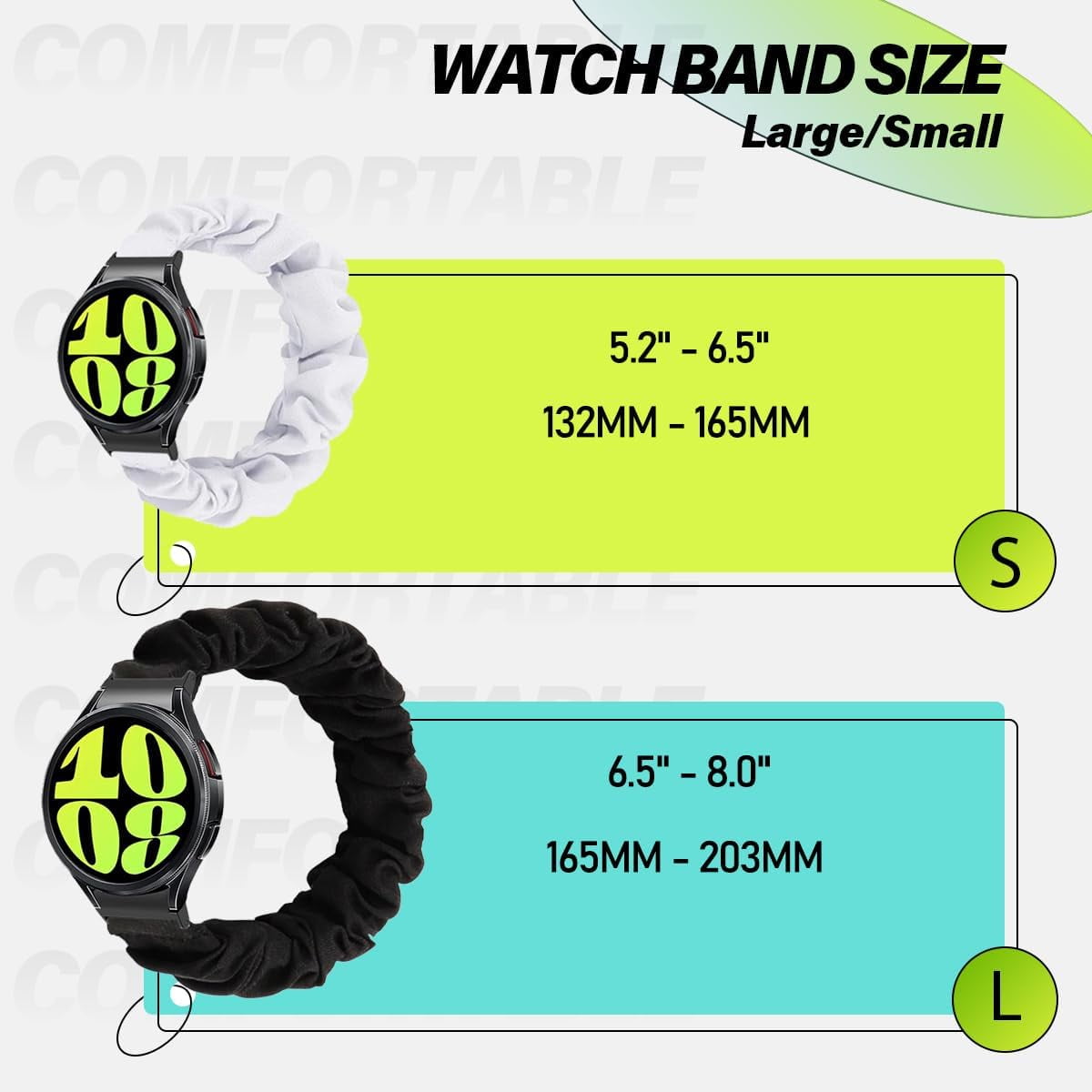 ASIASN-Scrunchie Bands for Samsung Galaxy Fit 3 Strap for Women ...