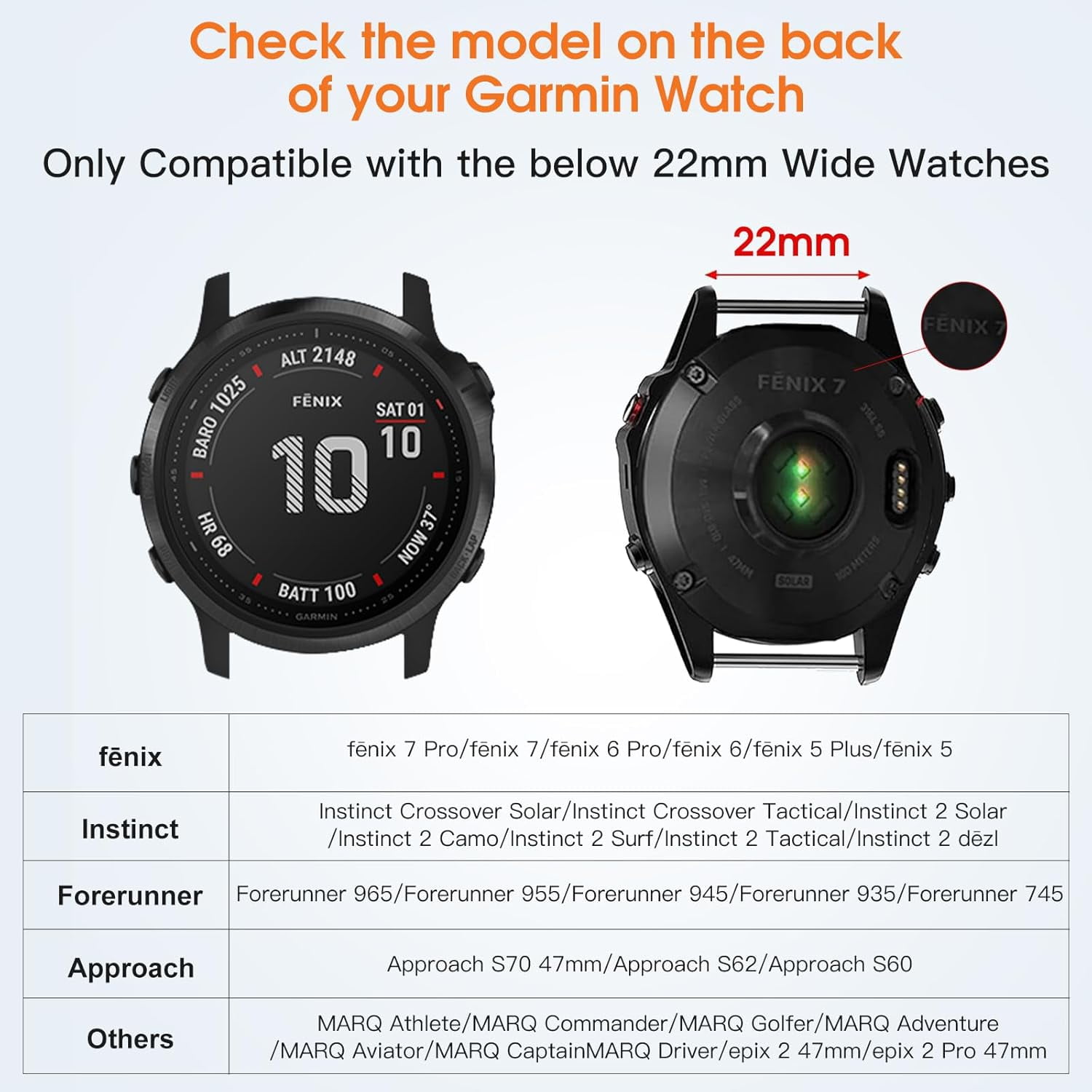 ASIASN-Silicone Sport Bands Designed for Fenix 8 Fenix E 47mm/Fenix 7/7 ...