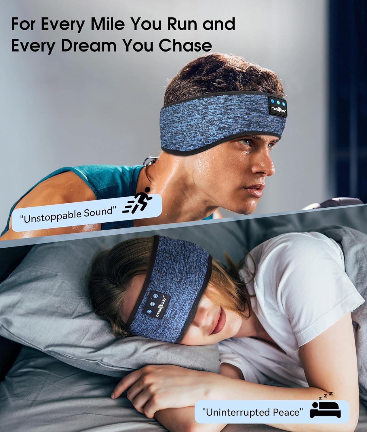 ASIASN-Sleep Headphones Bluetooth 5.4 Headband, Wireless Earphones ...
