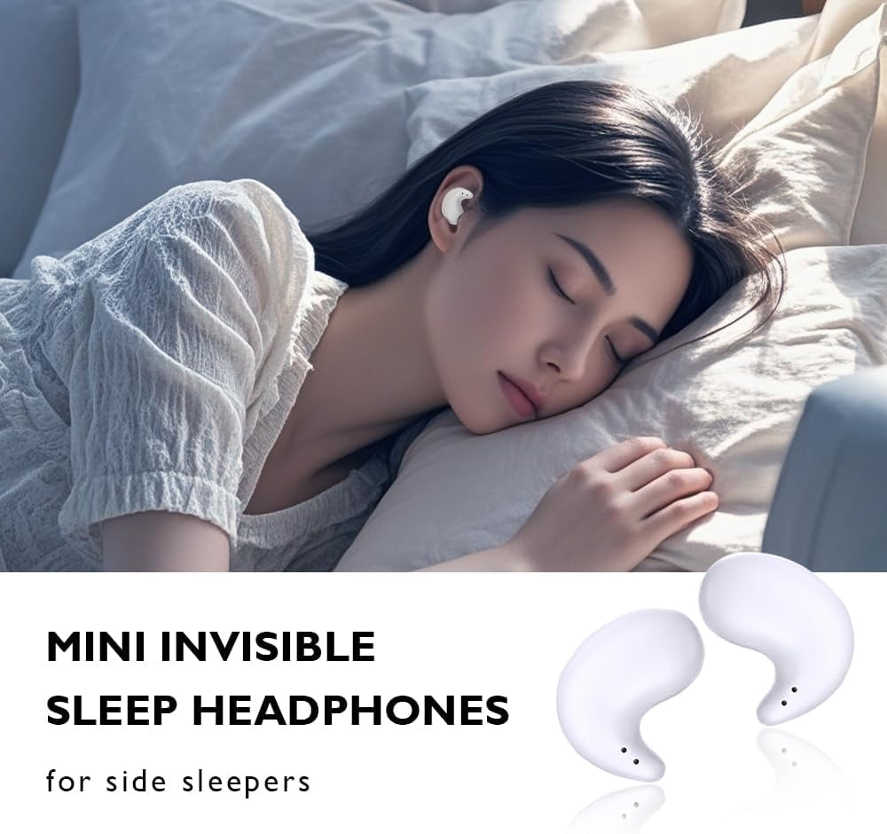 ASIASN-Sleep Headphones Invisible Wireless Earbuds Bluetooth 5.3 ...