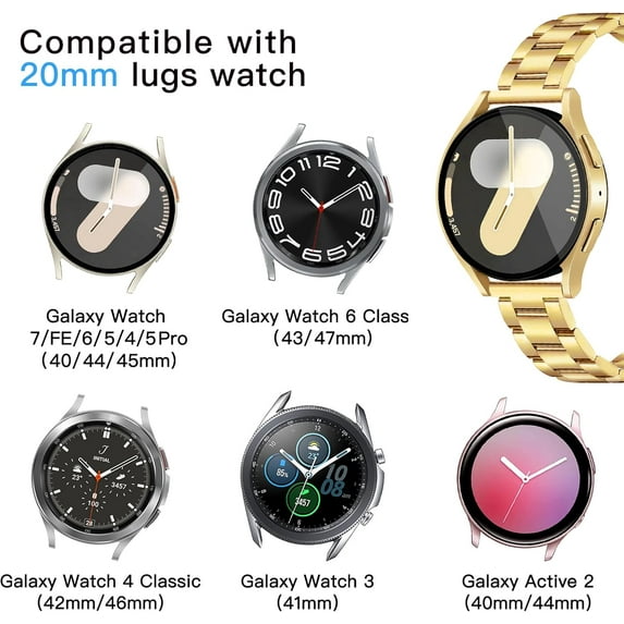 ASIASN-Slim Stainless Steel Band for Samsung Galaxy Watch 7 Band FE 6 5 ...