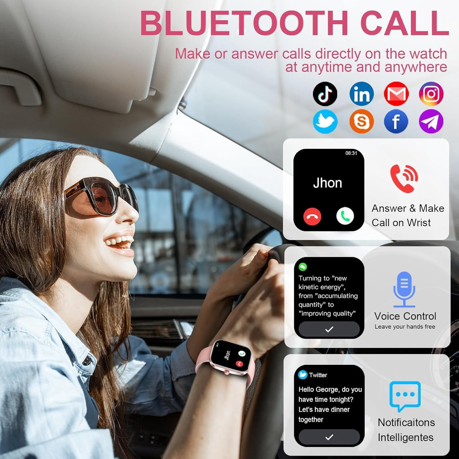 ASIASN-Smart Watch, 1.91" Smartwatch for Men Women (Answer/Make Call ...