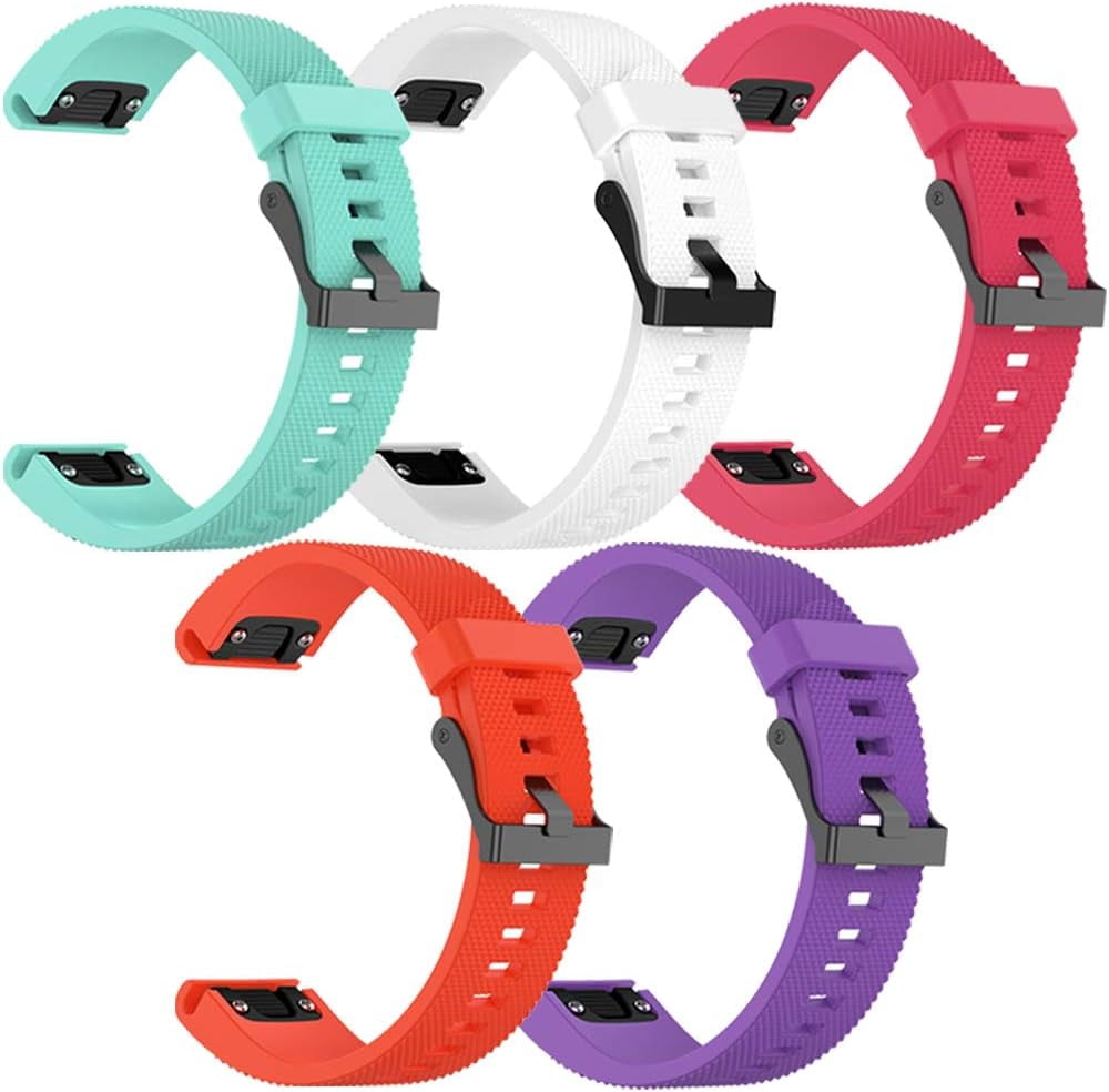 ASIASN-Soft Silicone Replacement Watch Band Strap for Garmin Fenix 5S ...