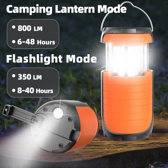 ASIASN-Solar Camping Lantern,Rechargeable Battery Powered Camping ...