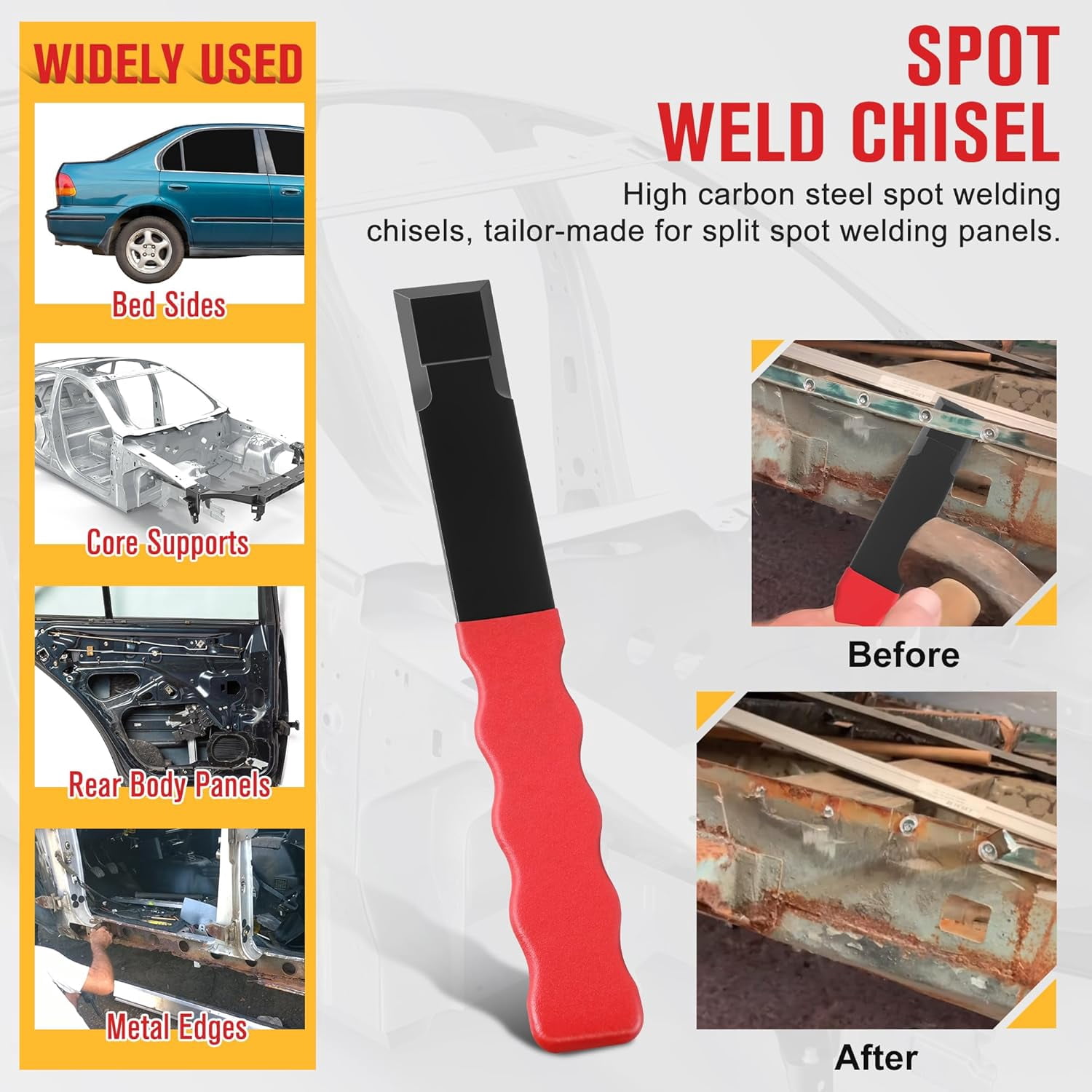 ASIASN-Spot Weld Chisel, Auto Body Tool for Split Spot Welded Panels ...