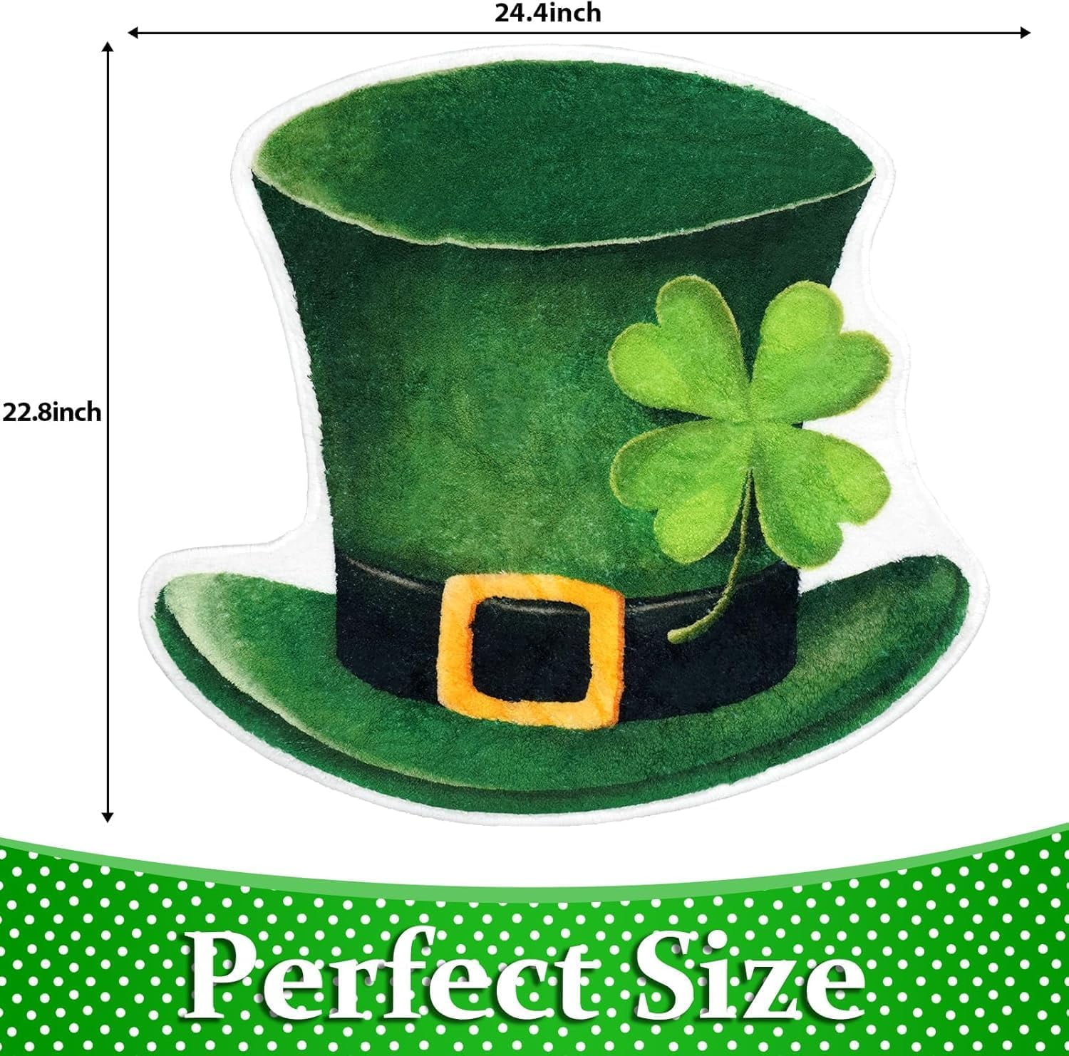 ASIASN-St. Patrick's Day Bathroom Rugs Shamrock Bath Mat, Non-Slip ...