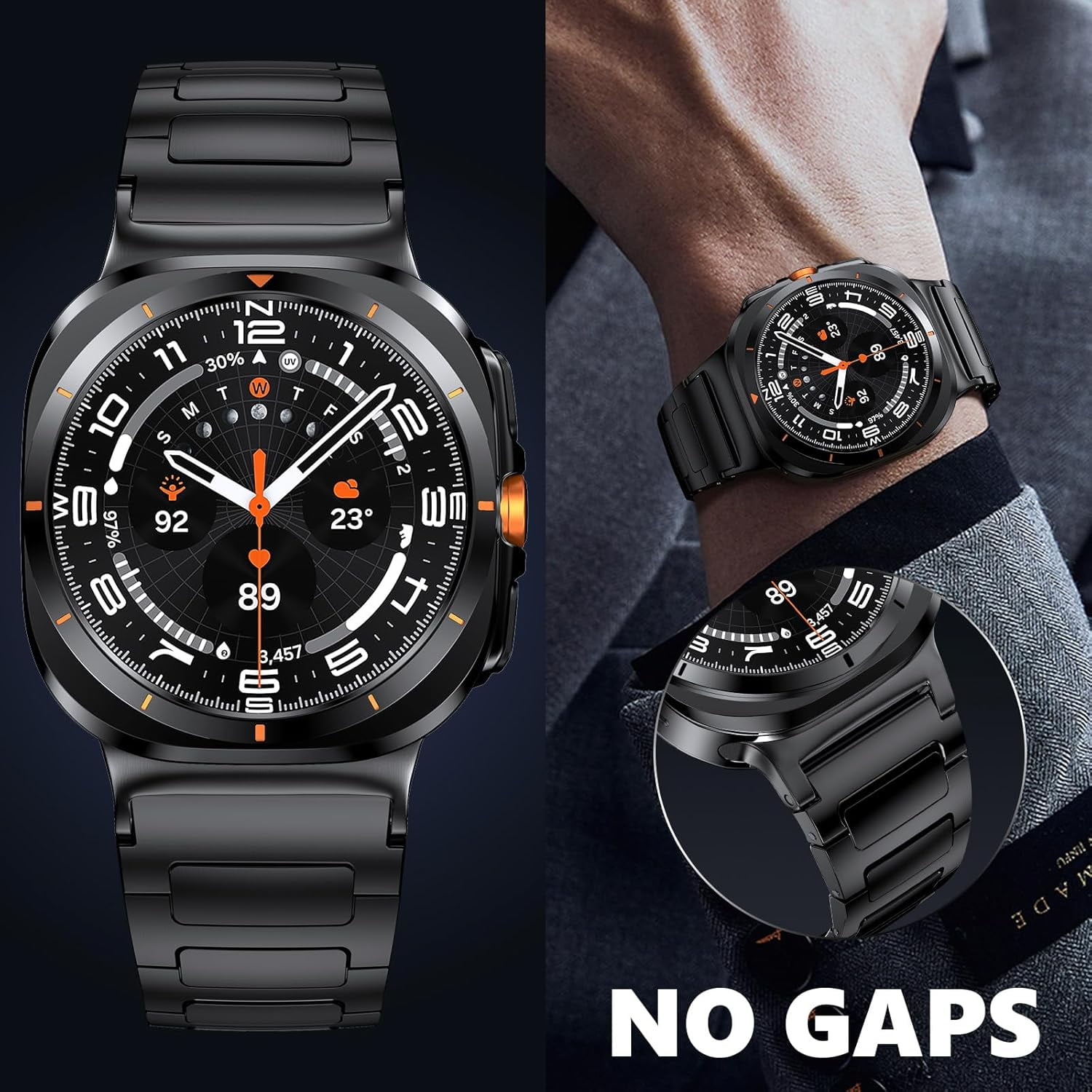 ASIASN-Stainless Steel Band Compatible with Galaxy Watch ultra 2/1 ...