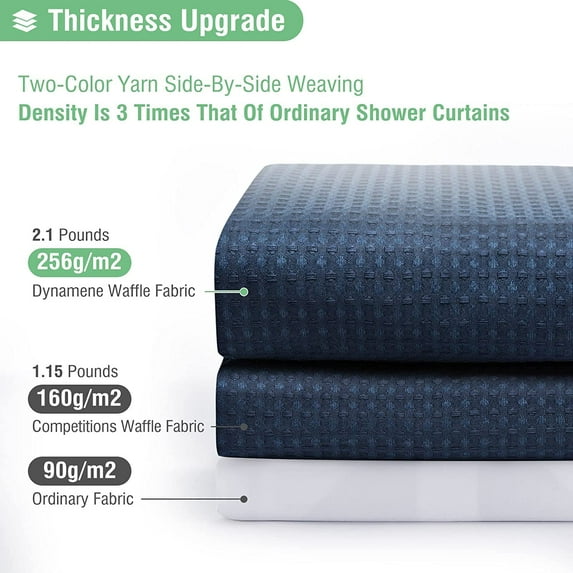 ASIASN-Stall Fabric Shower Curtain - 36x72 Waffle Weave Weighted Cloth ...