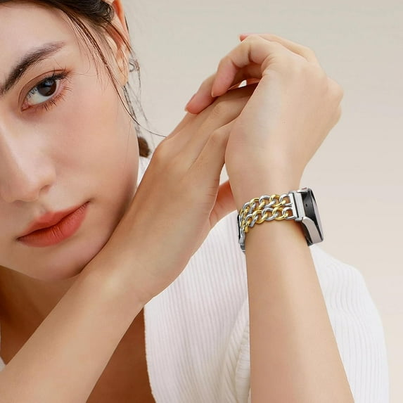 ASIASN-Stylish Metal Band Compatible with Samsung Galaxy Watch 7 Band 6 ...