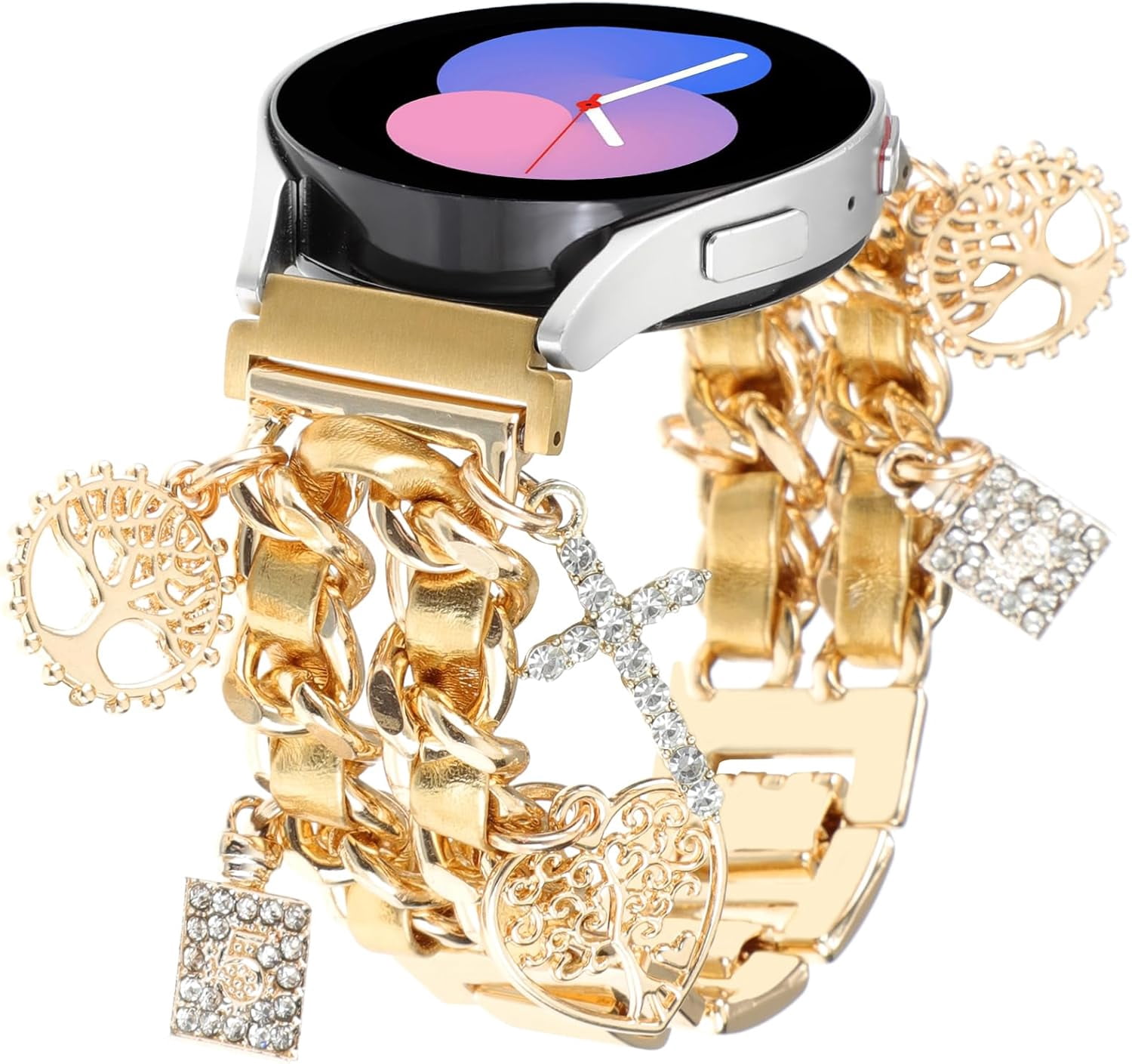 ASIASN-Stylish Metal Band Compatible with Samsung Galaxy Watch 7/FE/6/5 ...