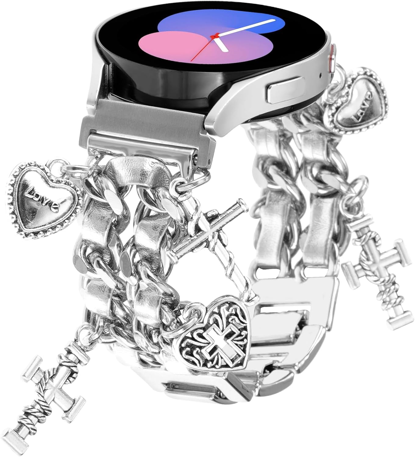 ASIASN-Stylish Metal Band Compatible with Samsung Galaxy Watch 7/FE/6/5 ...