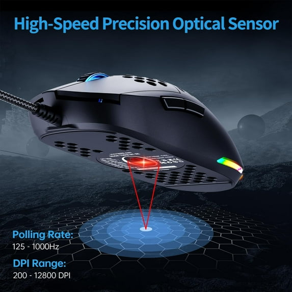 ASIASN-TMKB Falcon M1SE Ultralight Honeycomb Gaming Mouse, High ...