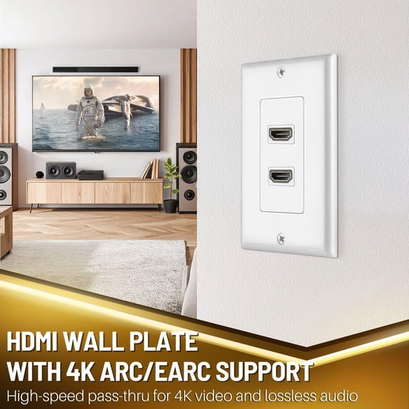 ASIASN-TNP HDMI Wall Plate - 2 Port HDMI Socket Plug Jack Outlet ...
