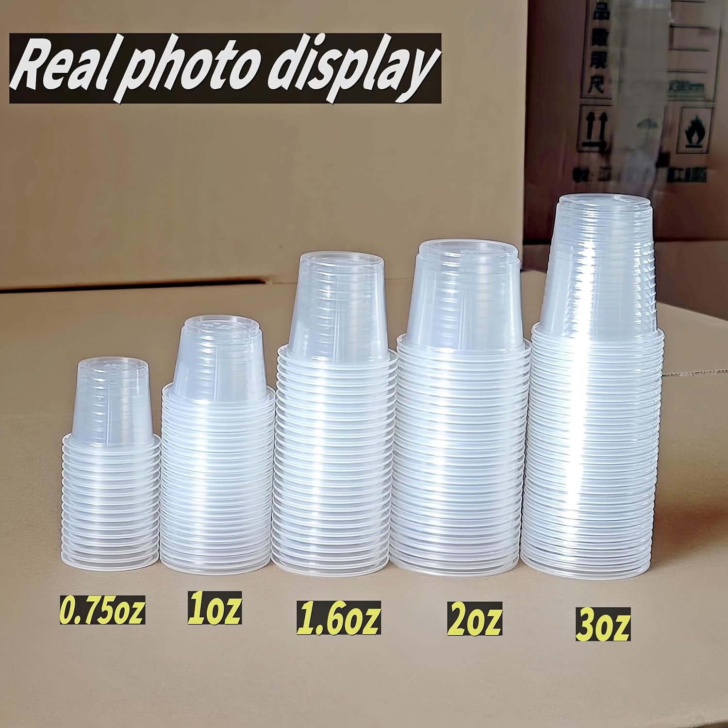 ASIASN-Tiny Disposable Small Plastic Cups Mini Communion Jello Sample ...