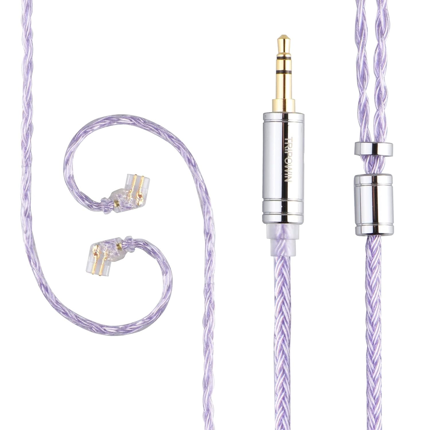 ASIASN-Tripowin Zonie IEM Cable, 16 Core Silver Plated Earphone ...