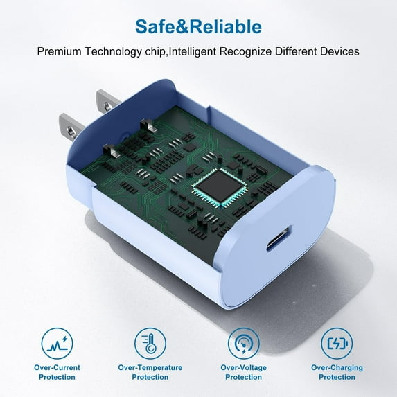 ASIASN-Type C Charger, 2 Pack 25W PD USB C Wall Charger Super Fast ...