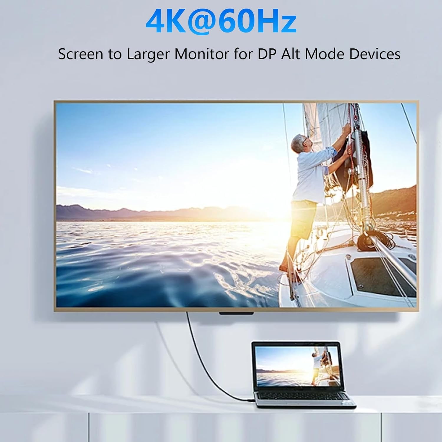 ASIASN-USB C-C Video Cable 10ft, 4K USB Type-C Monitor Cable Support ...