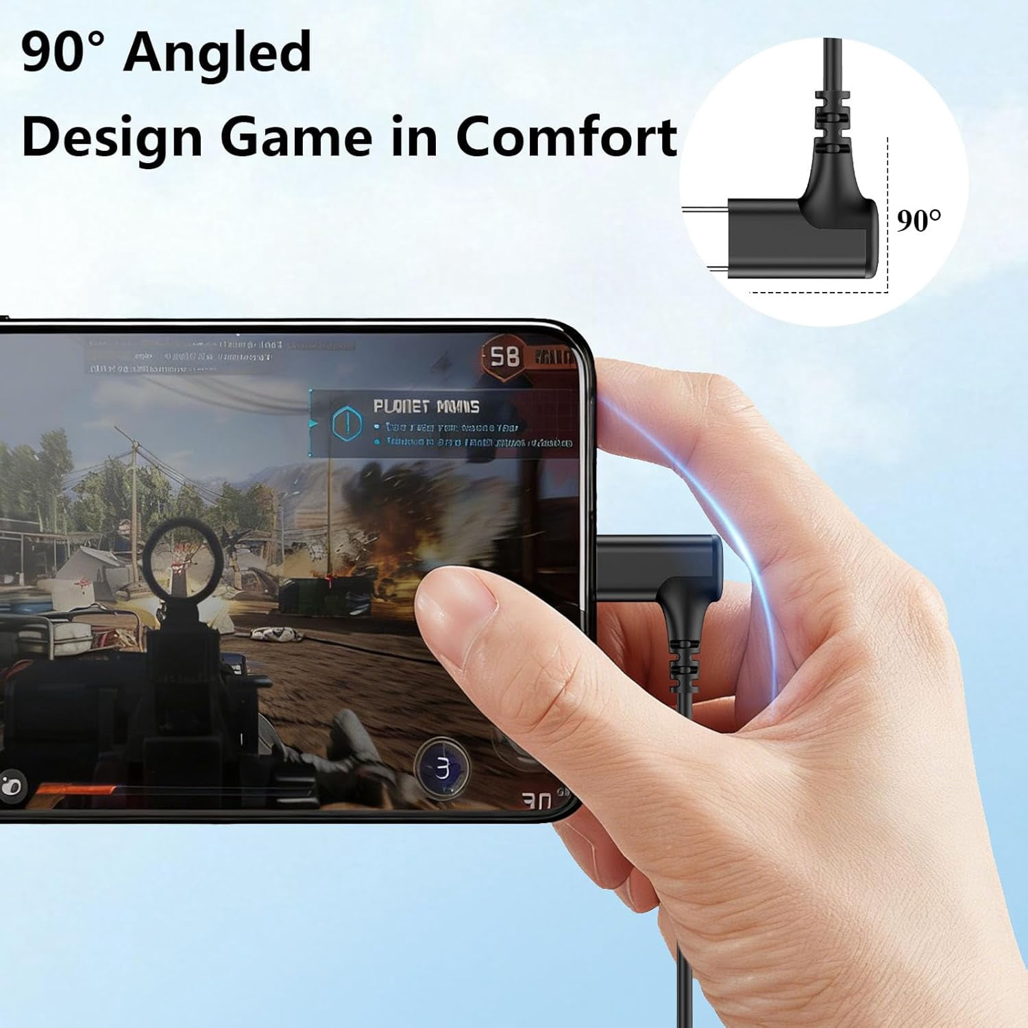 ASIASN-USB C Earbuds Headphone Wired 90° Right Angled Plug in Ear Buds ...