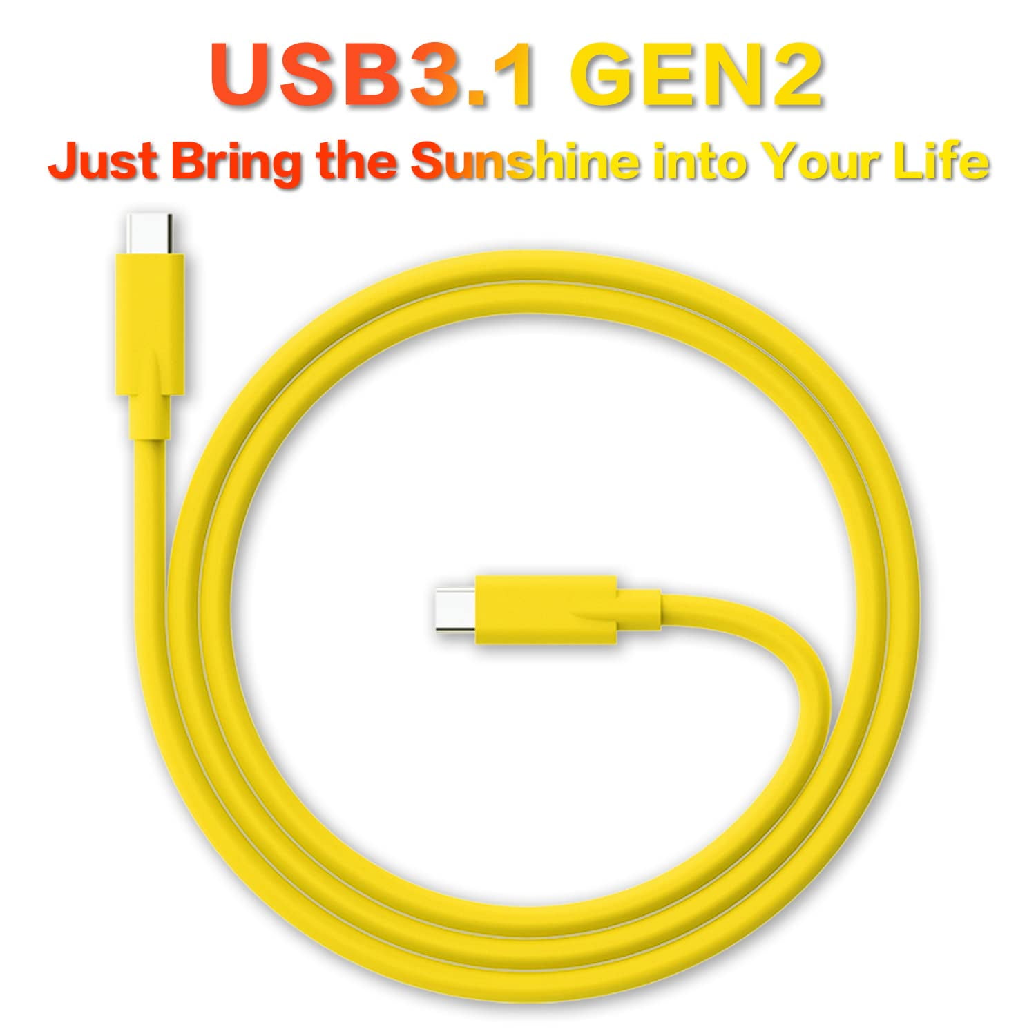 ASIASN-USB C to USB C 3.1 Gen 2 Cable with 100W PD,10Gbps Data Transfer ...