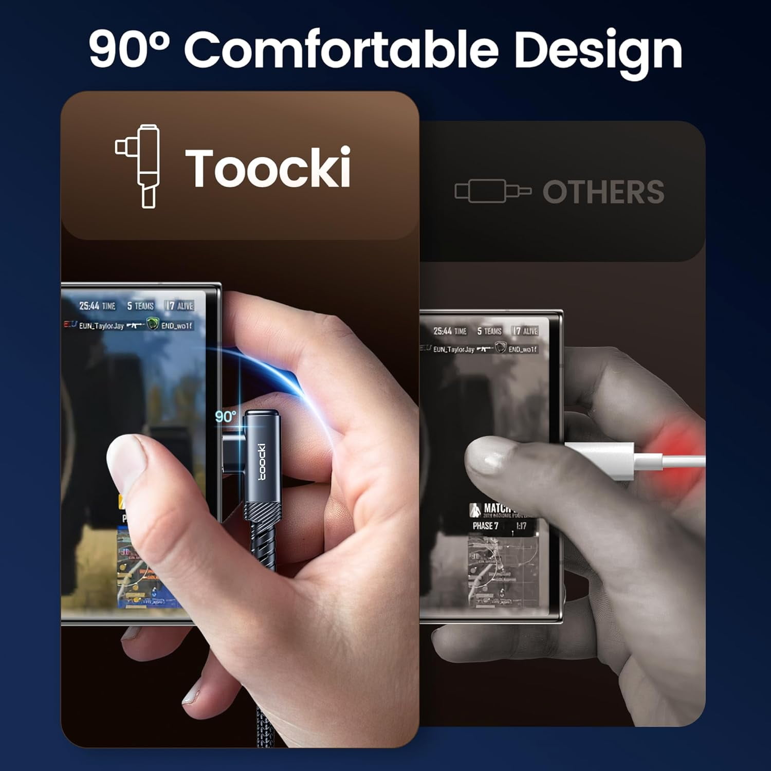 ASIASN-USB to USB C Cable [10ft, 2Pack ] USB A to Type C Right Angle ...