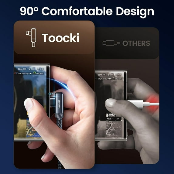 ASIASN-USB to USB C Cable [10ft, 2Pack ] USB A to Type C Right Angle ...