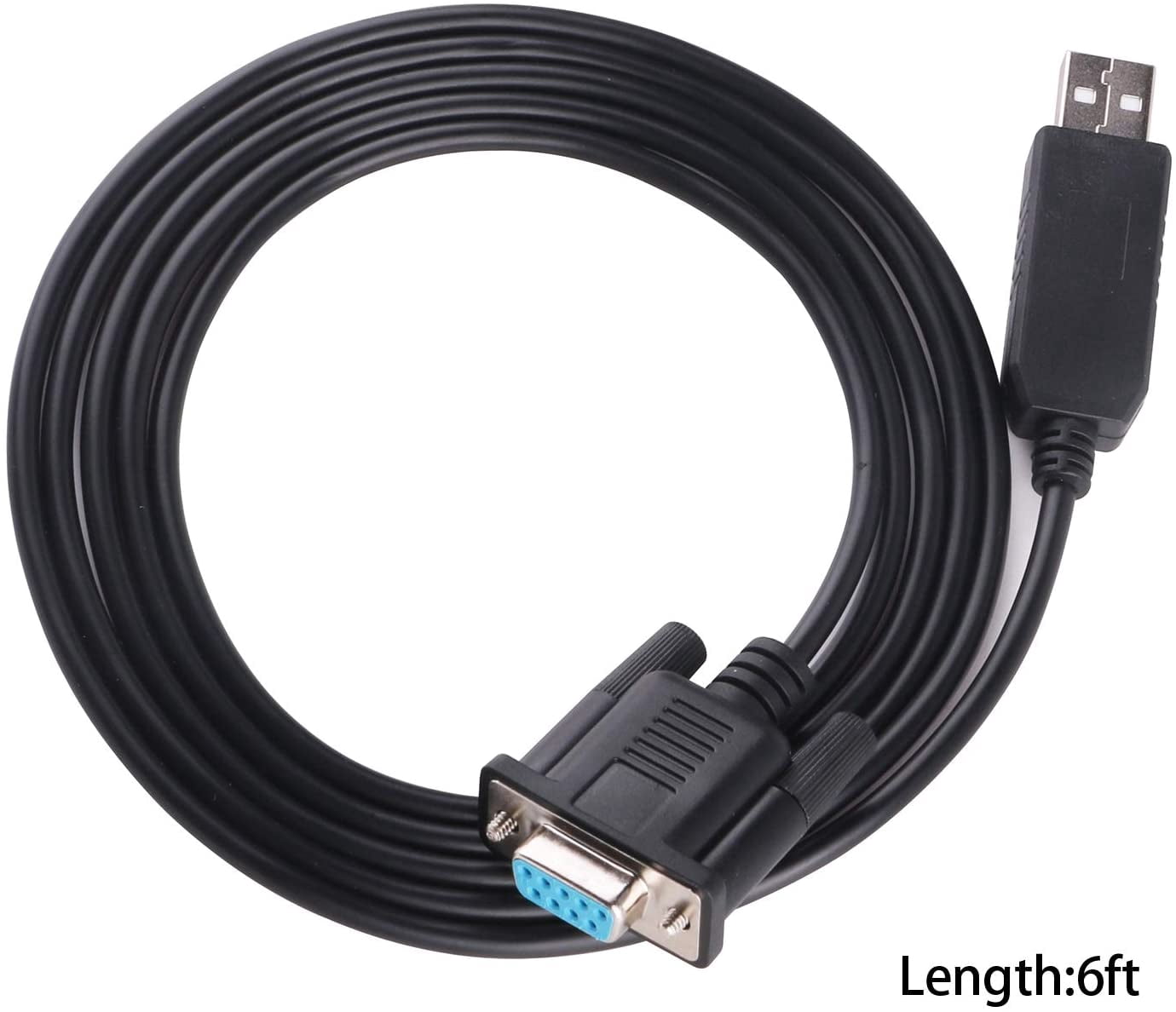 ASIASN-USB to RS-232 DB9 Female 9 Pin Null Modem Rollover Serial ...