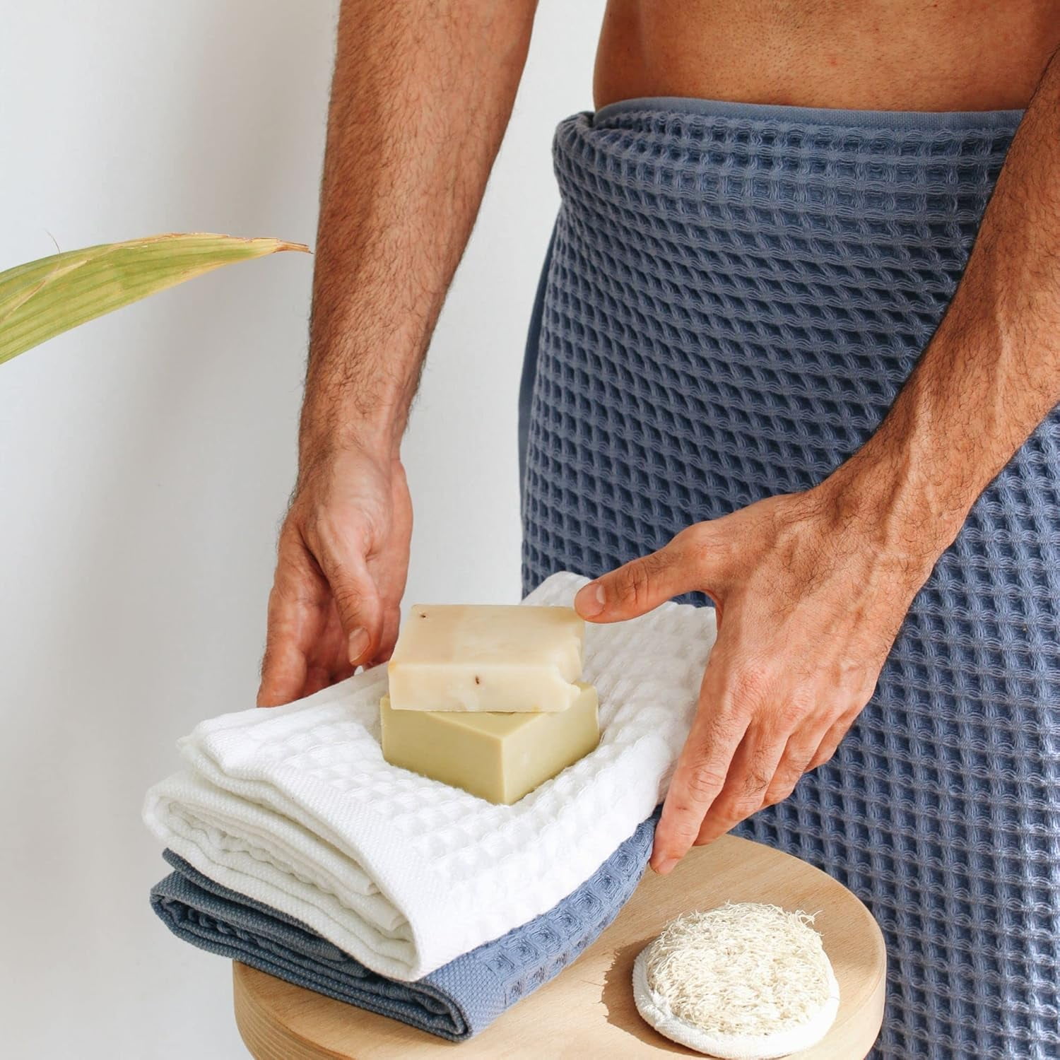 ASIASN-Waffle Hand Towel \u2013 100% Turkish Cotton, Quick-Dry, Soft ...