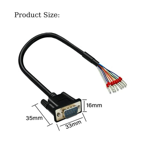 ASIASN-Willwewon 10Ft 3m 26AWG DB9 Male RS232 9 Pin Serial Extension ...