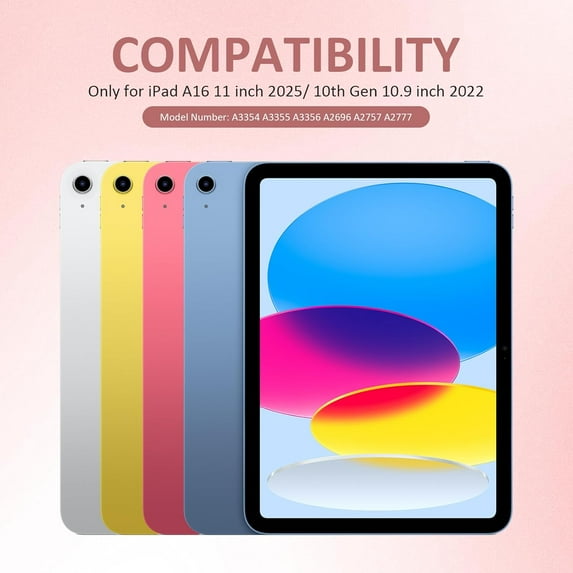 ASIASN-for iPad 11th 10th Generation Case with Keyboard, Detachable ...