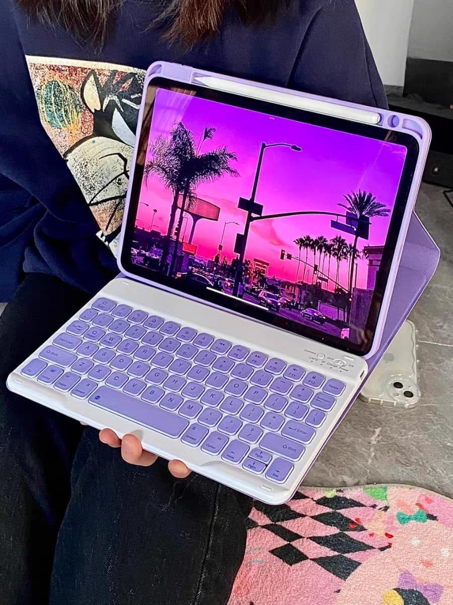 ASIASN-for iPad 11th(A16)/10th Generation Case with KeyboardSlim Candy ...