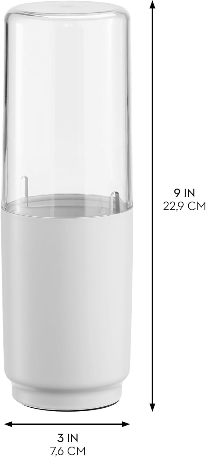 ASIASN-iDesign Stainless Steel Toothbrush Organizer with Cover for ...