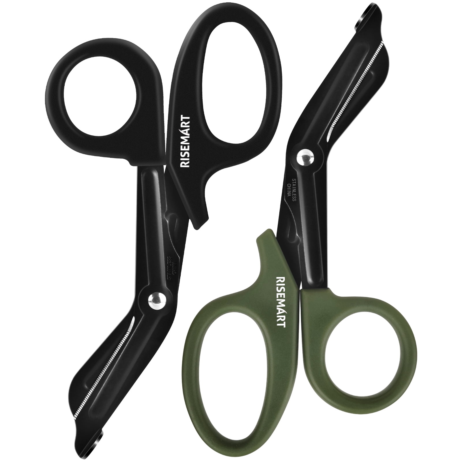ASIBPXY Trauma Shears Blunt Angled Bandage Scissors 7.5 inches Black ...