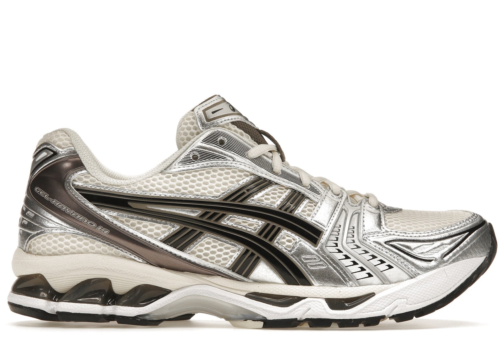 ASICS Men's Gel-Kayano 14 Cream Black Metallic Plum Running Shoe, From ...